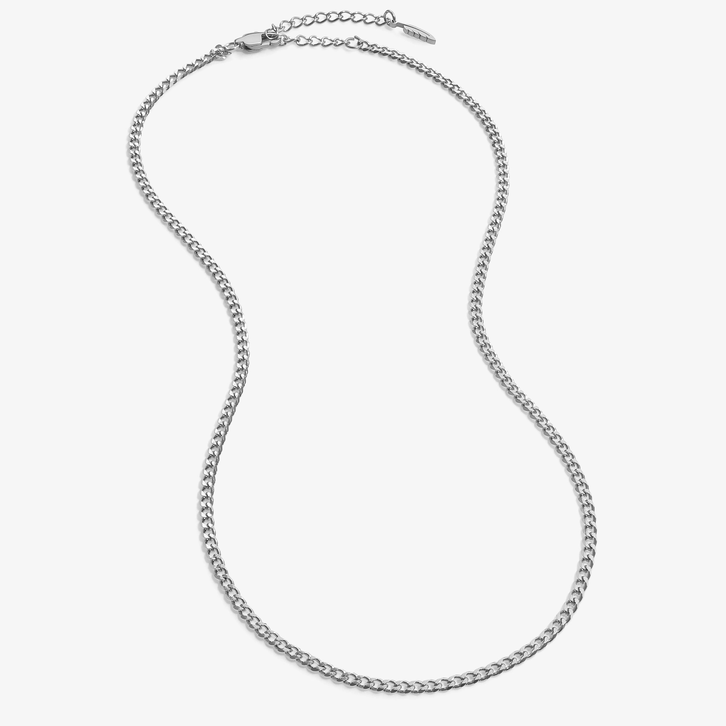 Cuban Chain Necklace Silver for Her – Minimalist Women’s Chain | VECINO ...