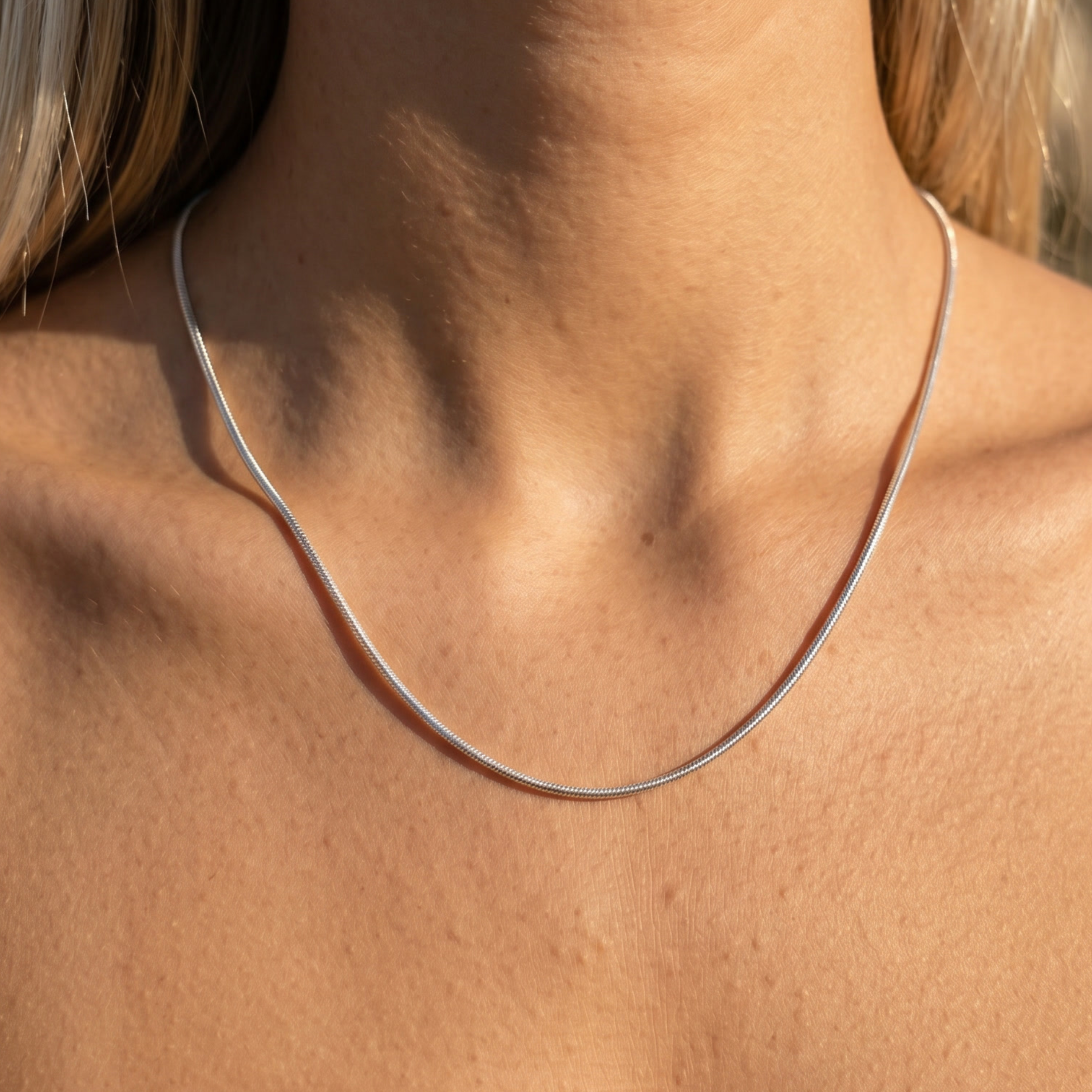 Snake Chain Necklace - Silver ( for her ) – Vecino Custom